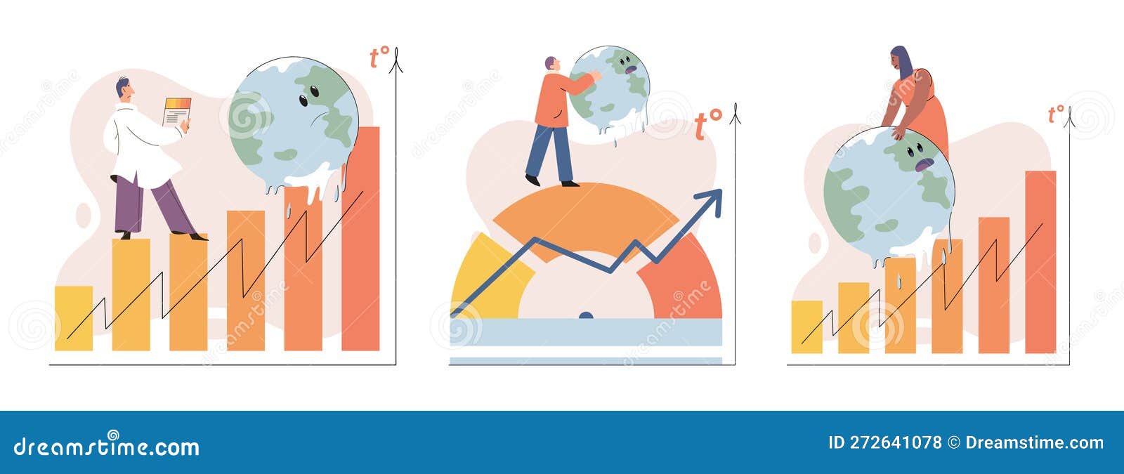 Global Warming Concept. Scientist Studies Rising Temperatures on Planet ...