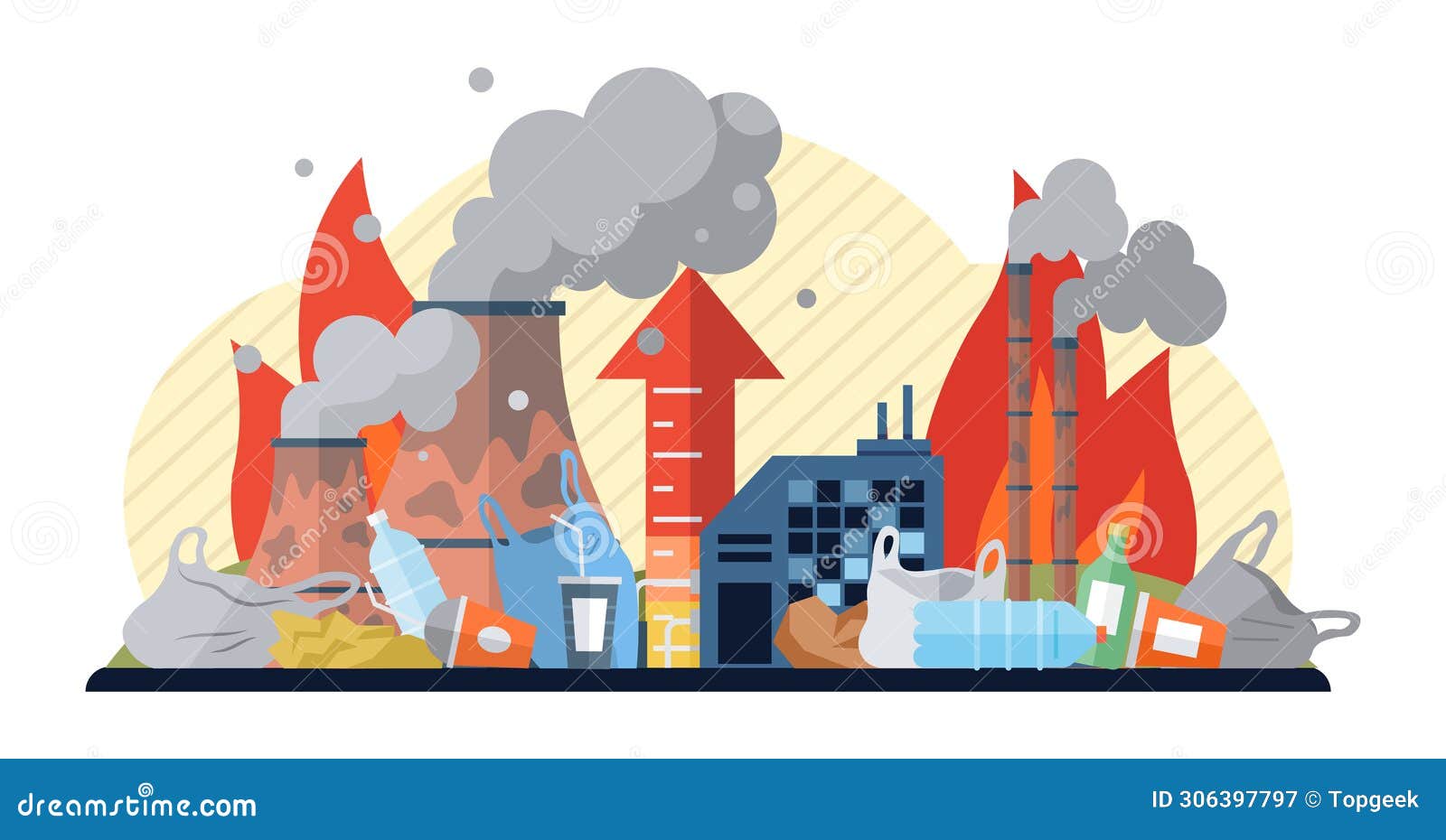 Global Warming. Environmental Damage, Scars Left by Human Activities ...