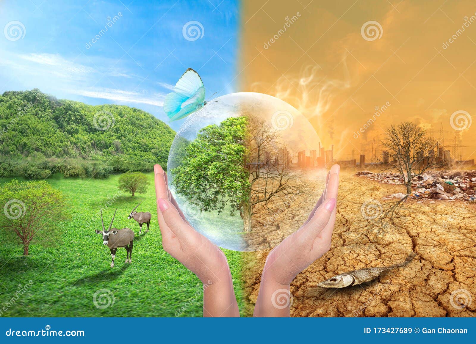 Global Warming and Human Waste ,Pollution Concept.Sustainability Stock ...