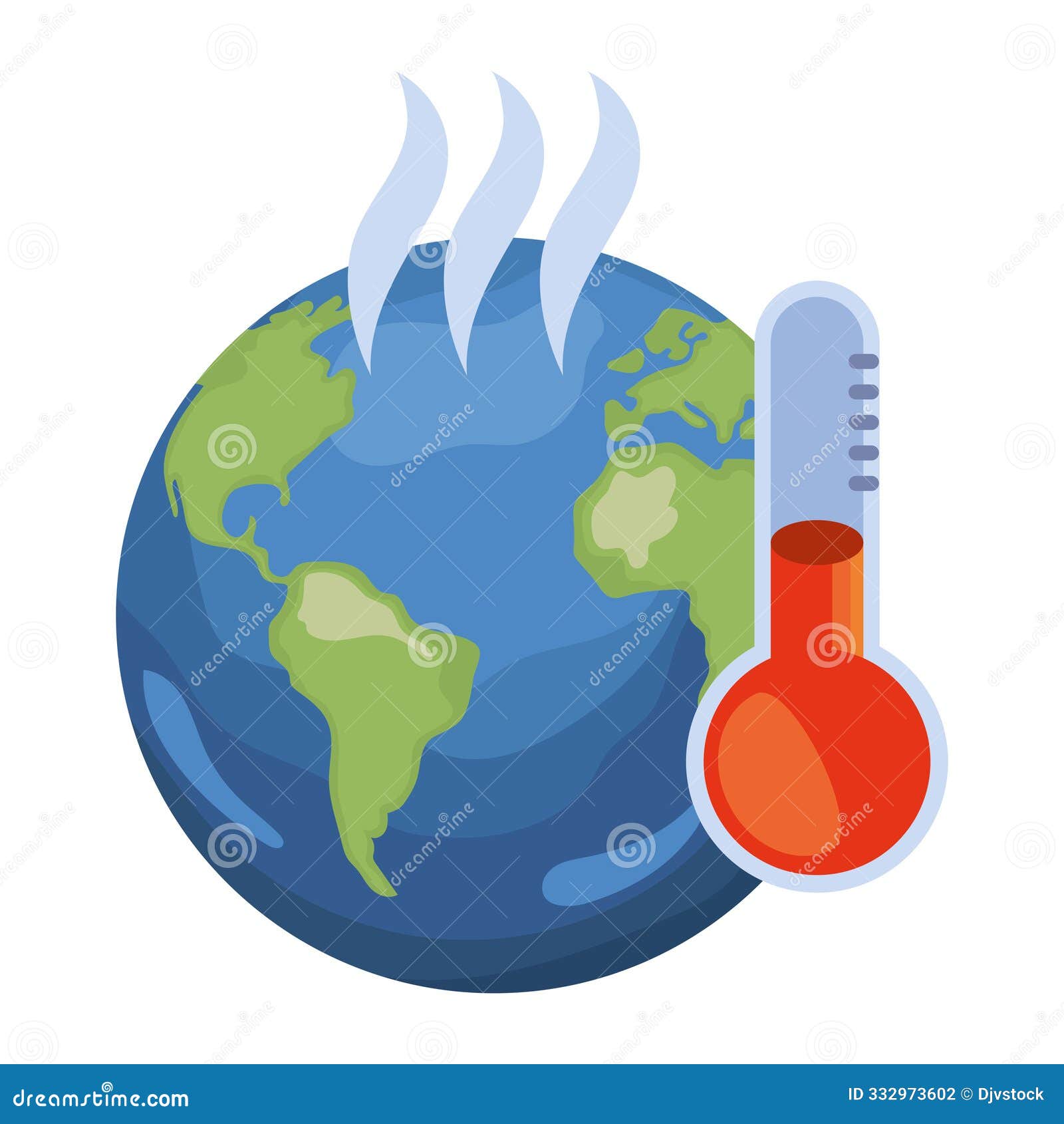 Global Warming Increase Temperature Stock Illustration - Illustration ...