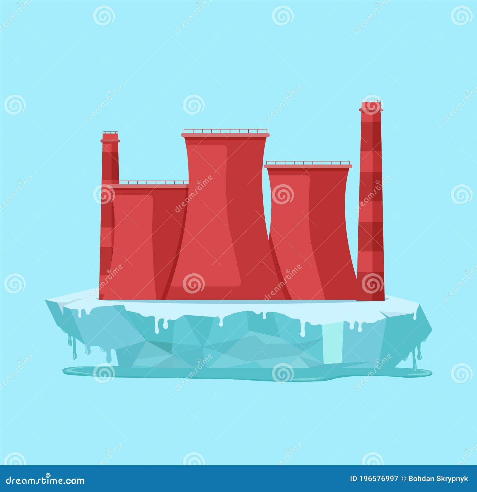 Global Warming Problem Concept. Overheating of Environment by ...