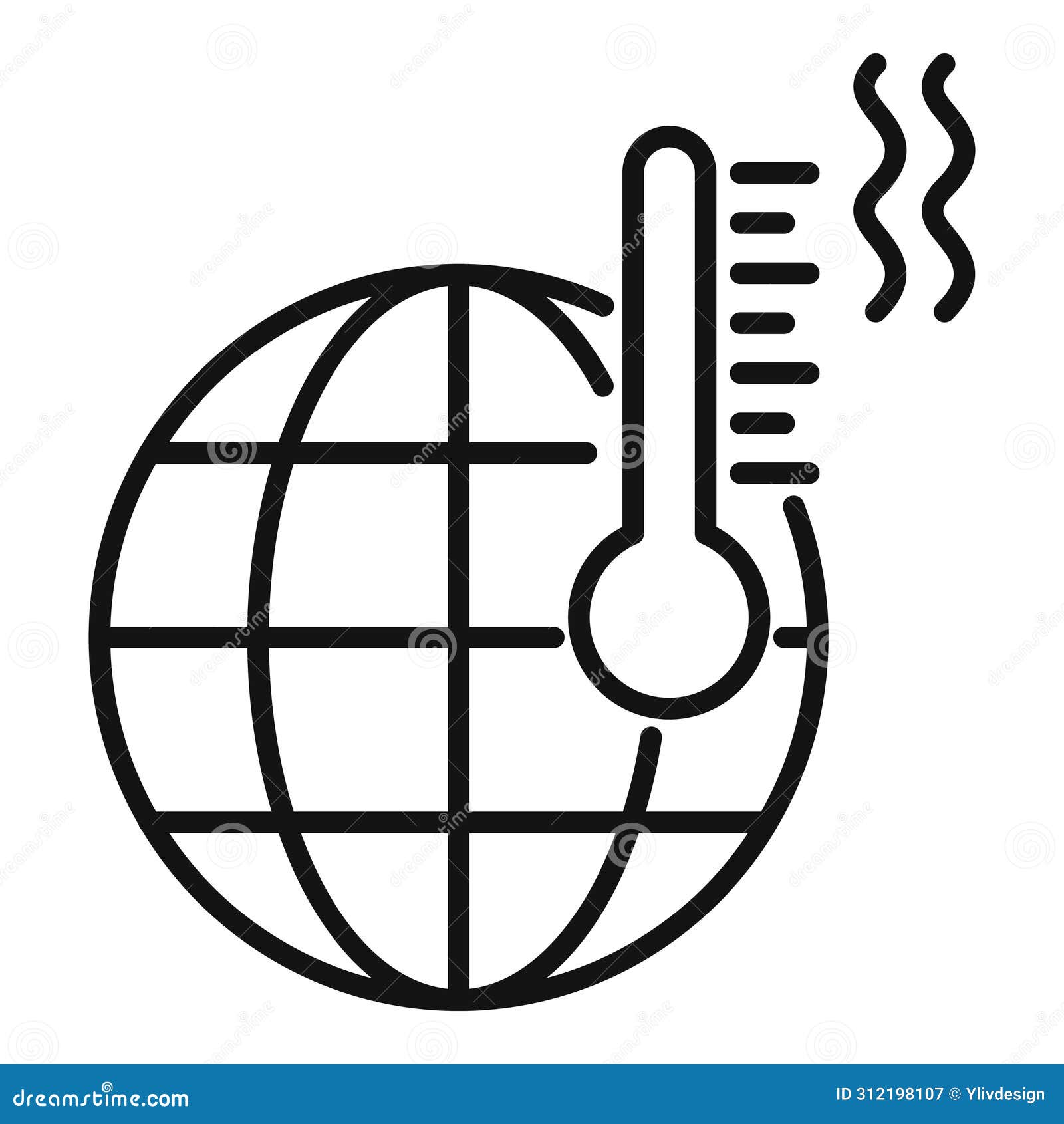 Global Warming Temperature Icon Outline Vector. Nature Disasters Stock ...