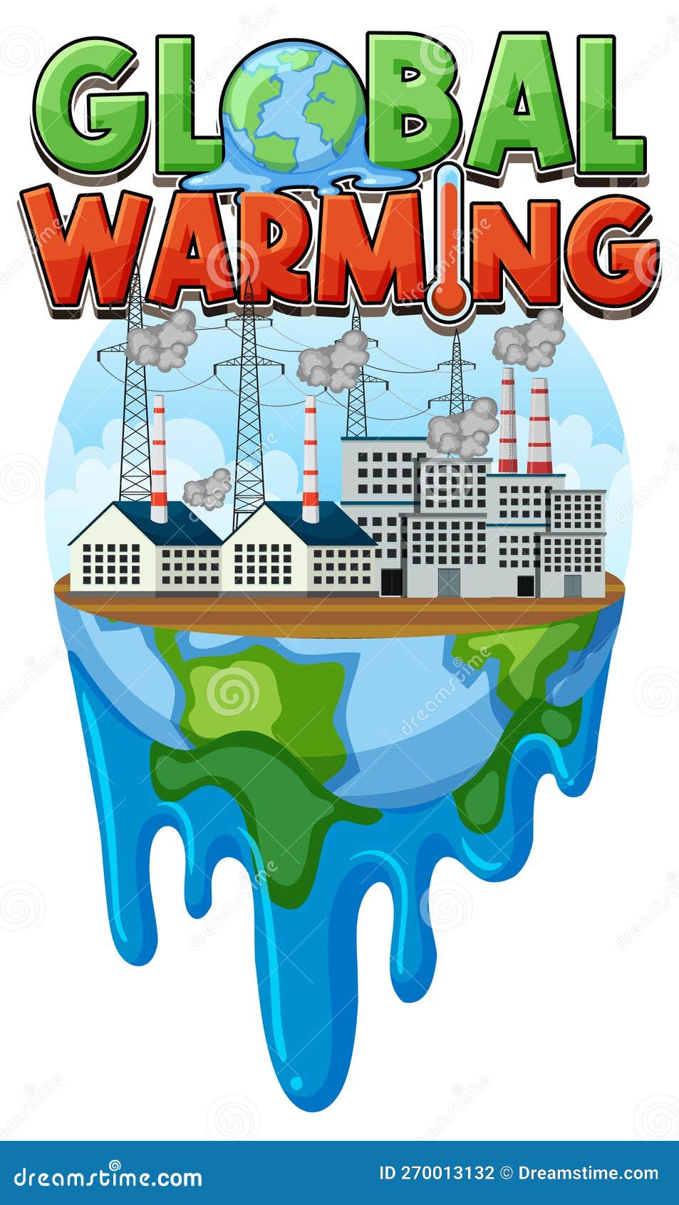 Global Warming Text Banner Concept Stock Vector - Illustration of earth ...