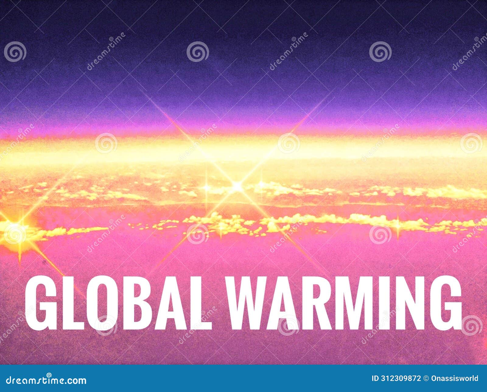 Global Warming Text Illustration Abstract Background Stock Photo ...