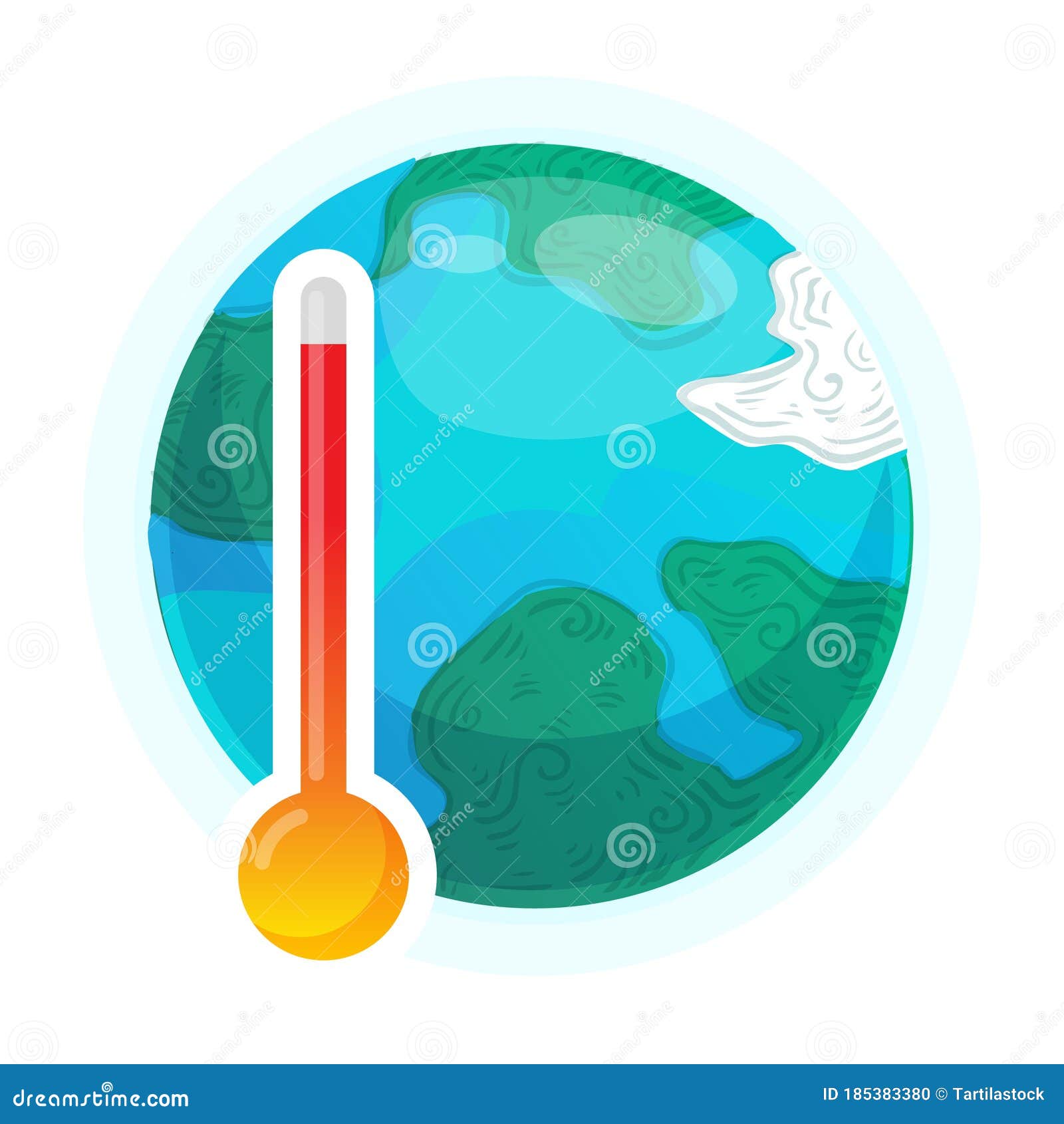 Global Warming. Vector Concept. Earth Weather Vector Stock Vector ...
