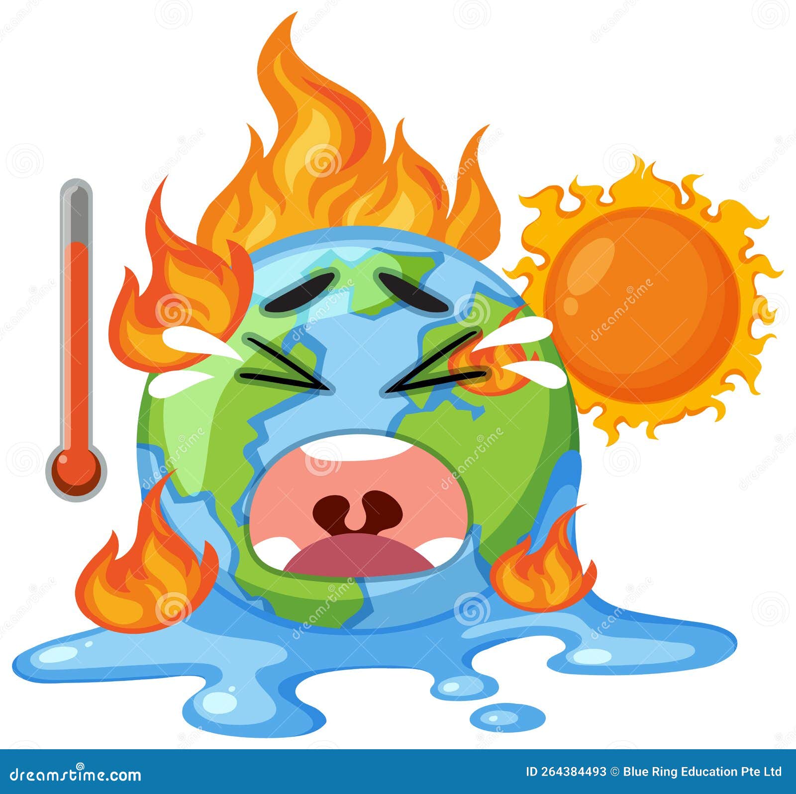 Global Warming Vector Concept Stock Vector - Illustration of education ...