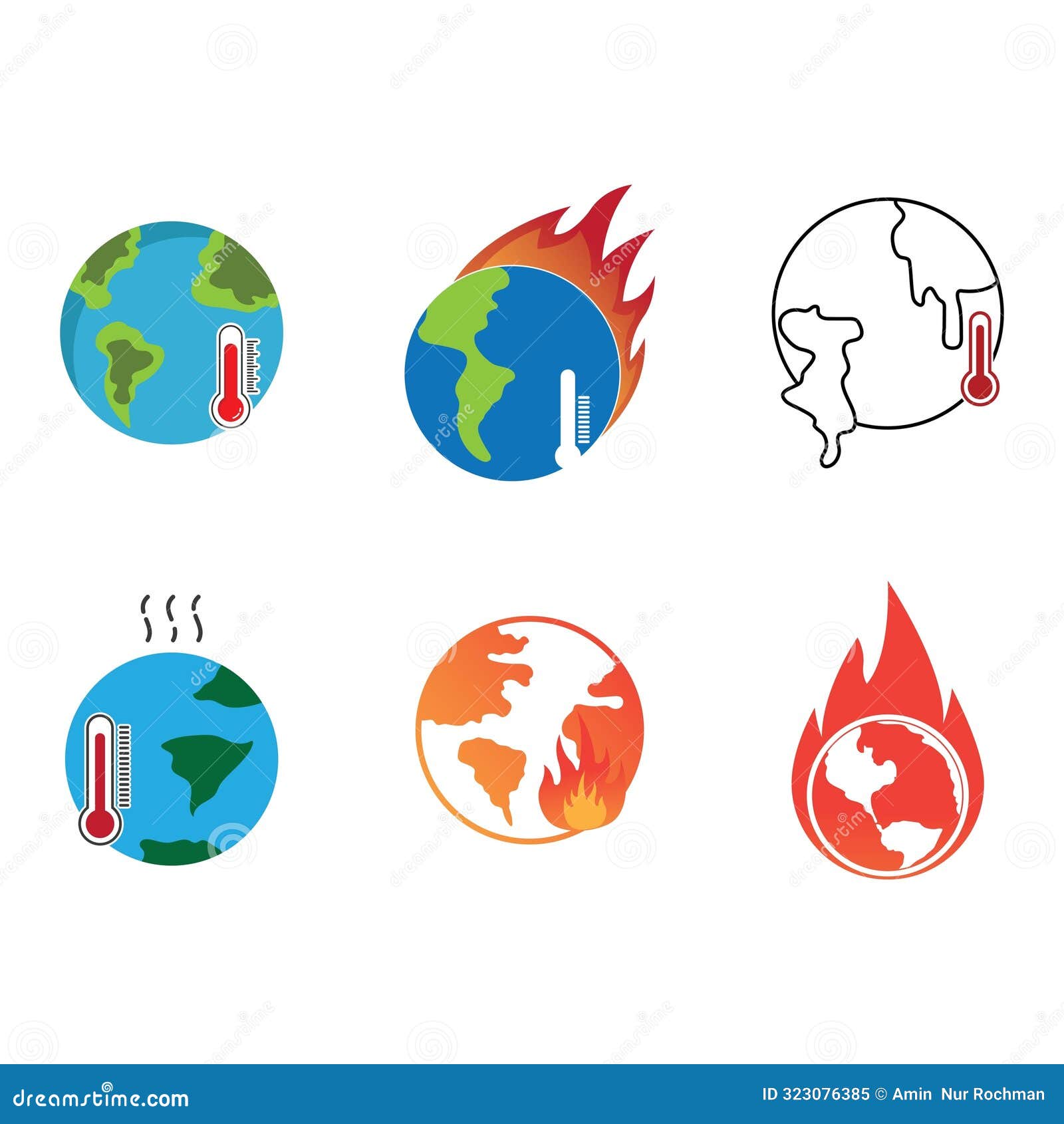 Global Warming Vector Logo Design Template Stock Illustration ...