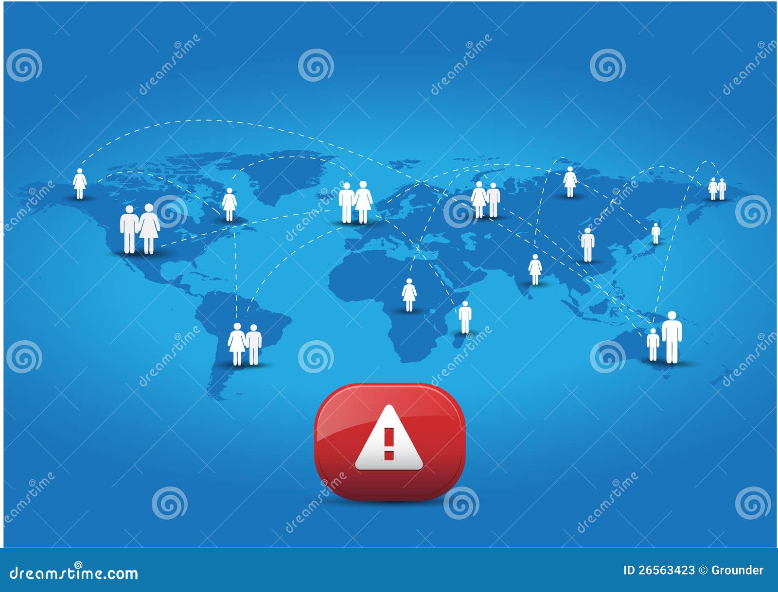 Global warning stock vector. Illustration of caution - 26563423