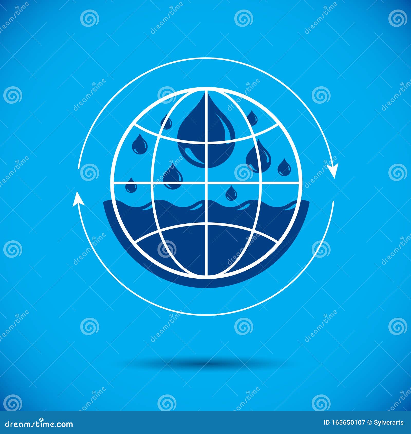 Global Water Circulation Vector Logotype for Use in Spa and Resort ...