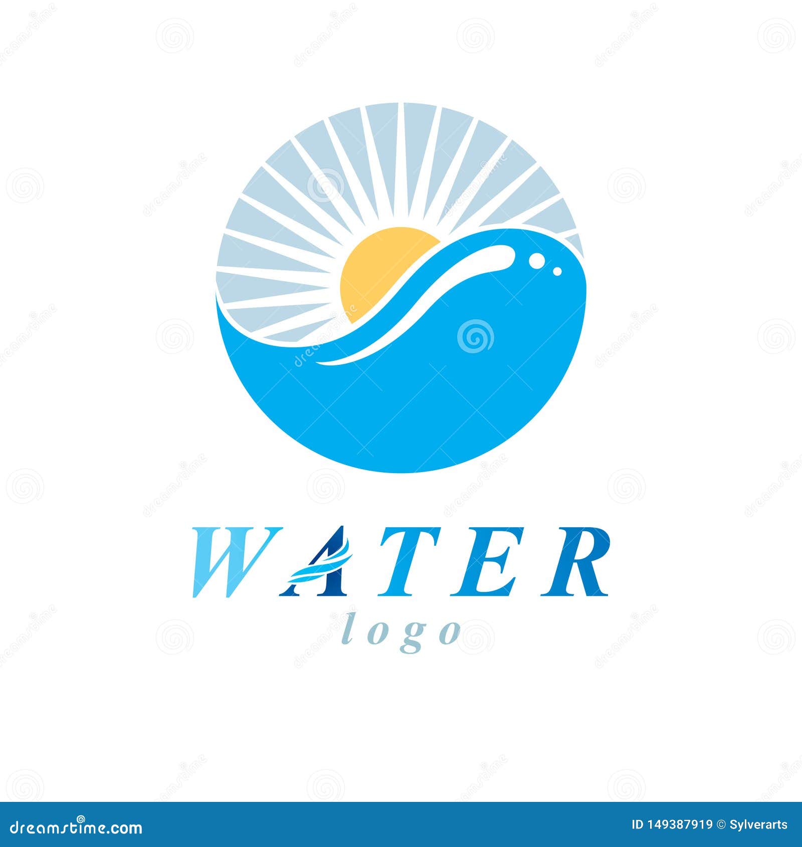 Global Water Circulation Vector Logotype for Use in Spa and Resort ...