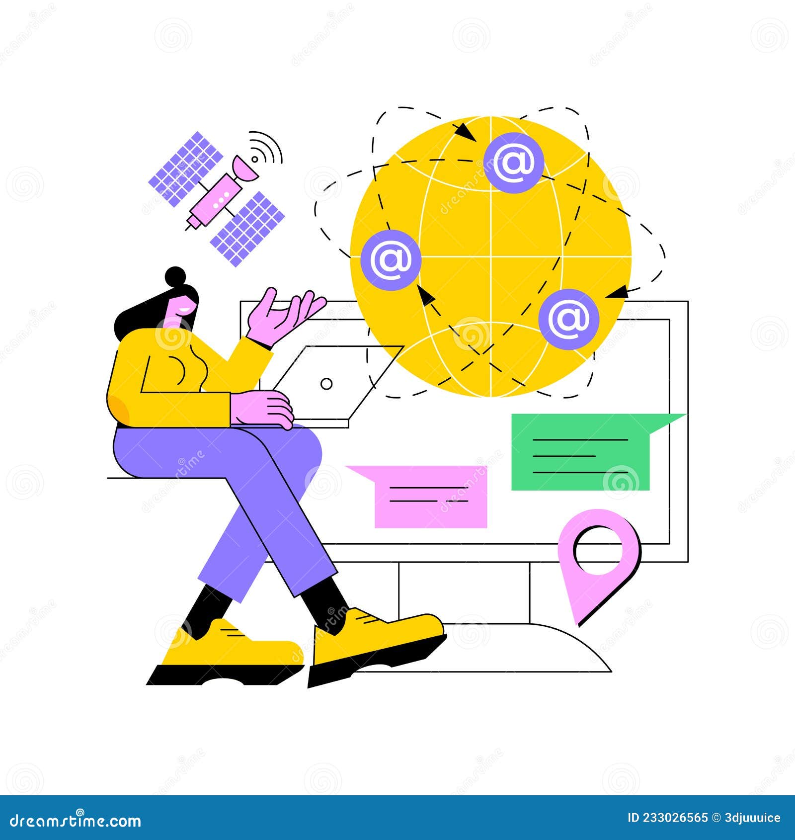 Global Web Connection Abstract Concept Vector Illustration. Stock ...