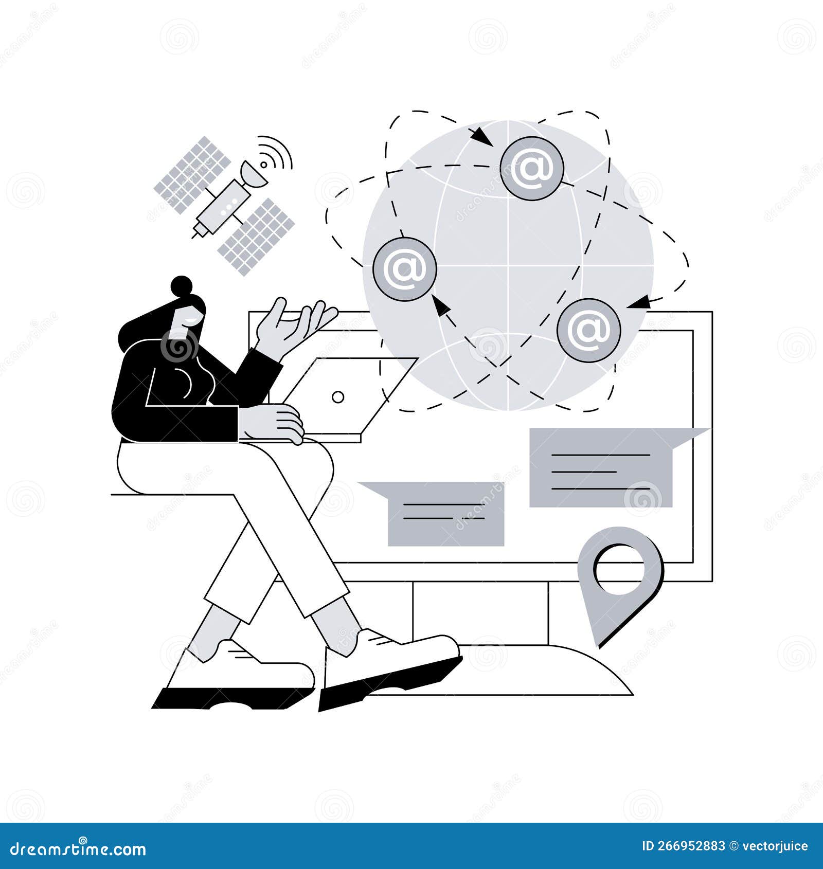 Global Web Connection Abstract Concept Vector Illustration Stock Vector ...