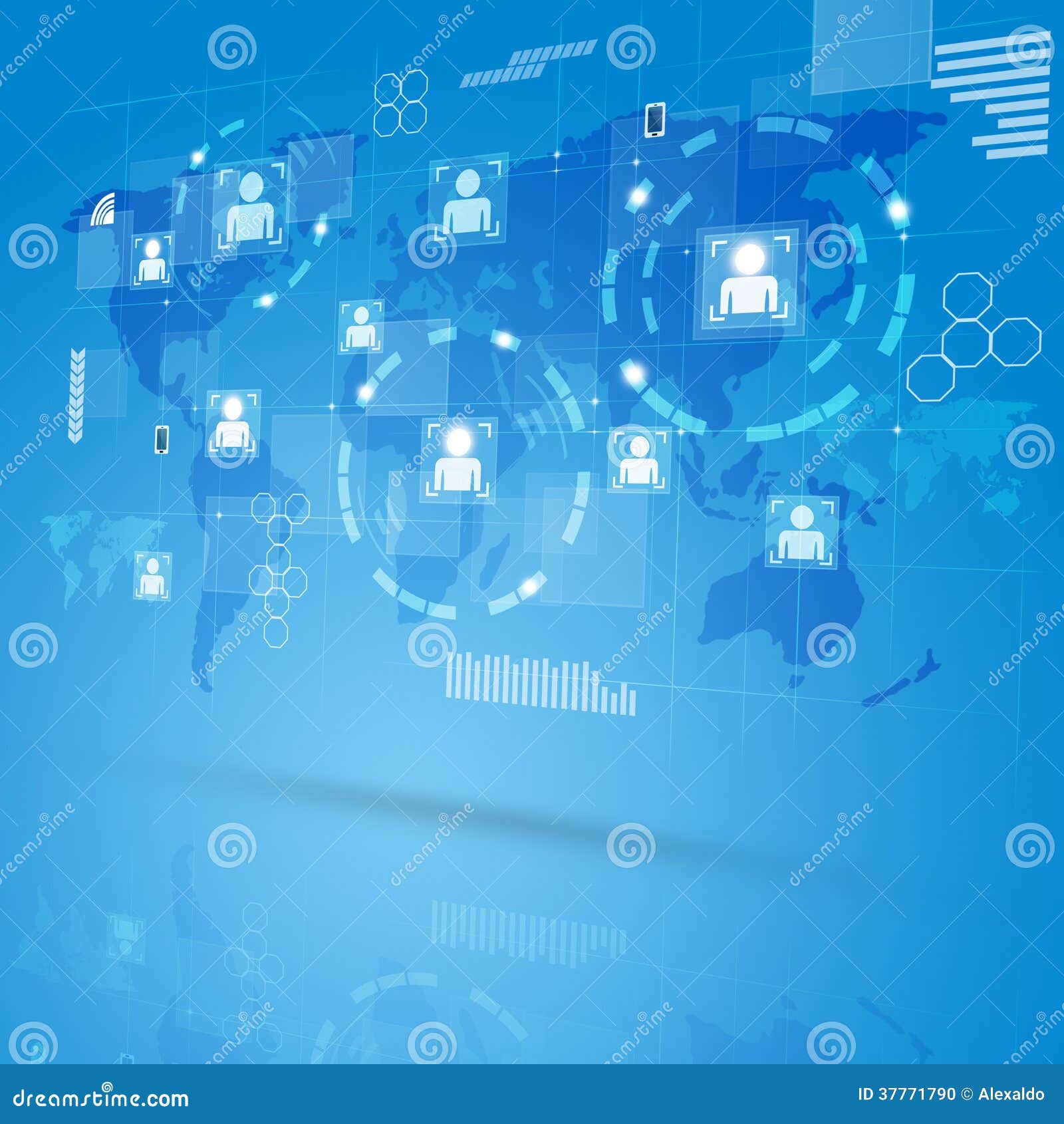 Global Web Connections stock illustration. Illustration of mobile ...