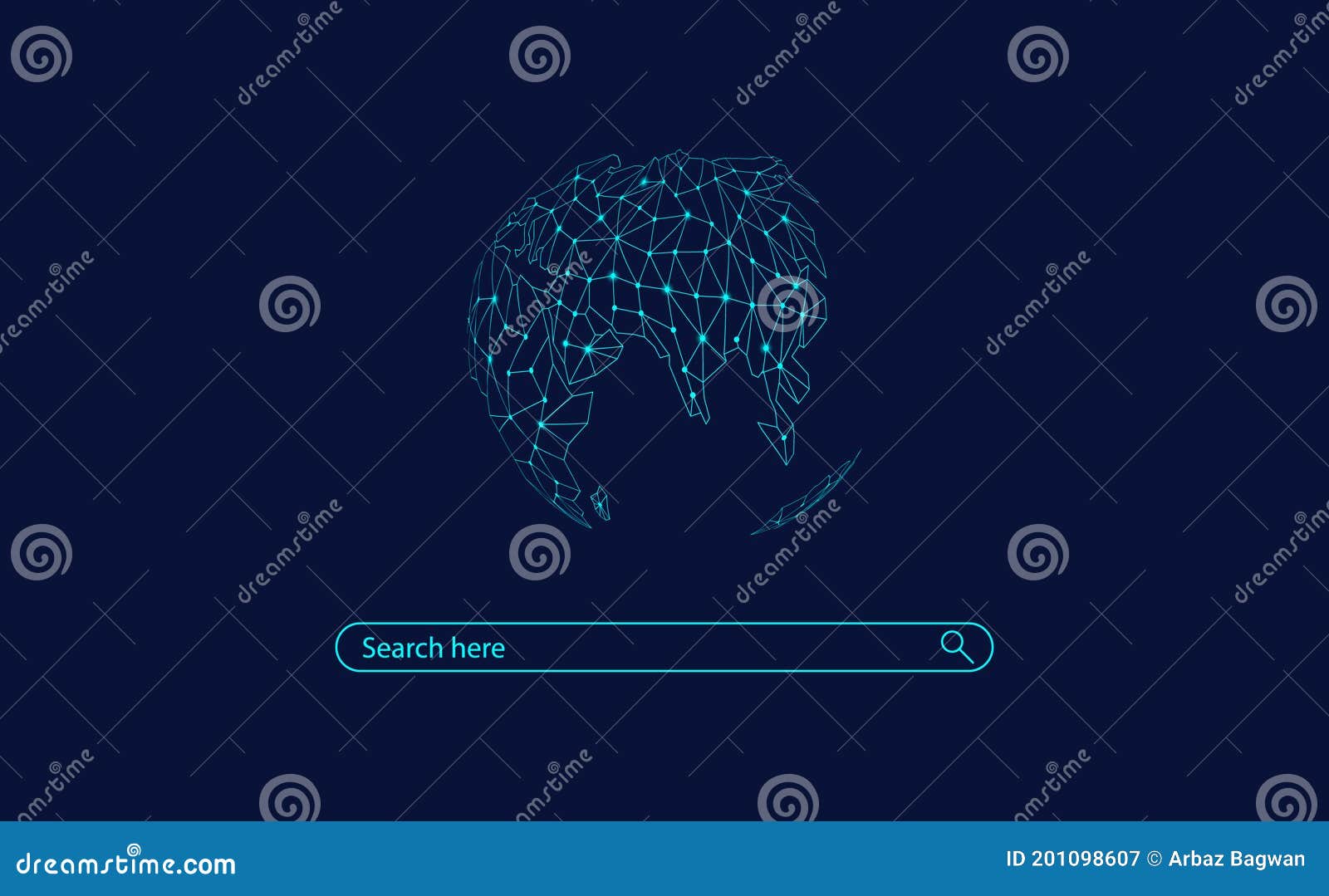 Global Web Search Bar Background Stock Vector - Illustration of ...
