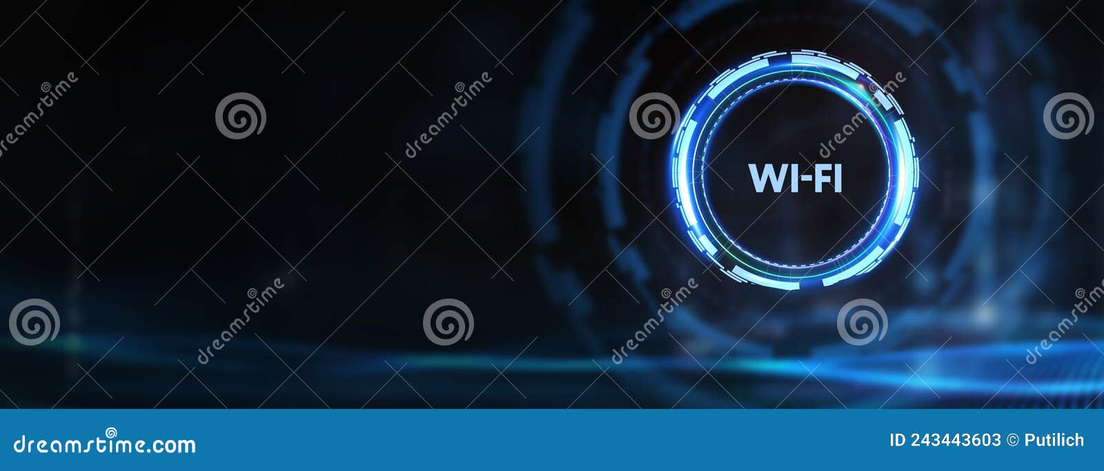 Global Wi-Fi Wireless Internet Technology Concept. 3d Illustration ...