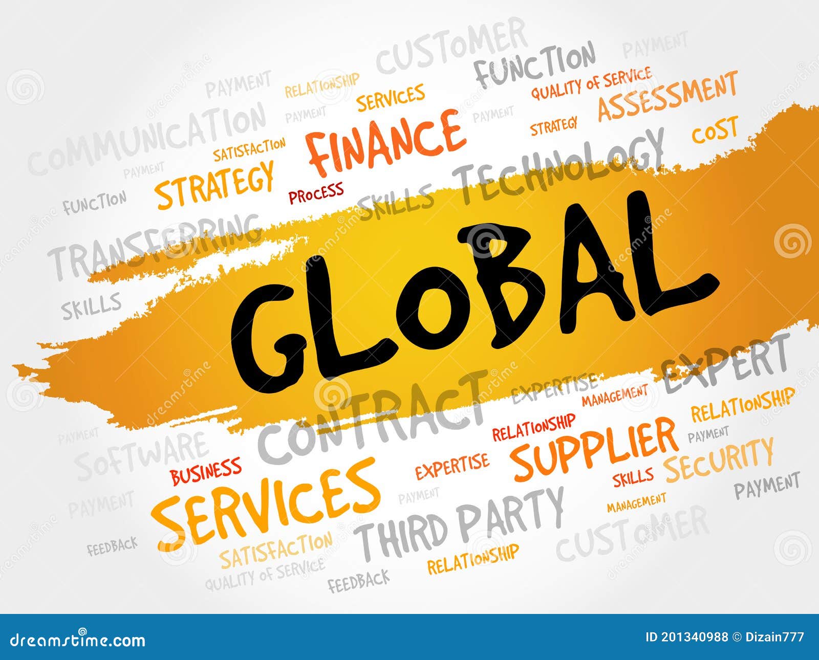 GLOBAL word cloud stock illustration. Illustration of high - 201340988