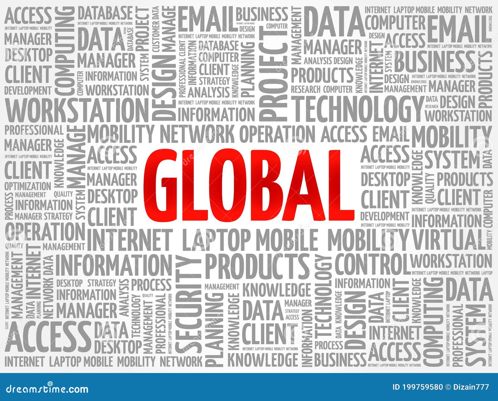 Global word cloud collage stock illustration. Illustration of finance ...