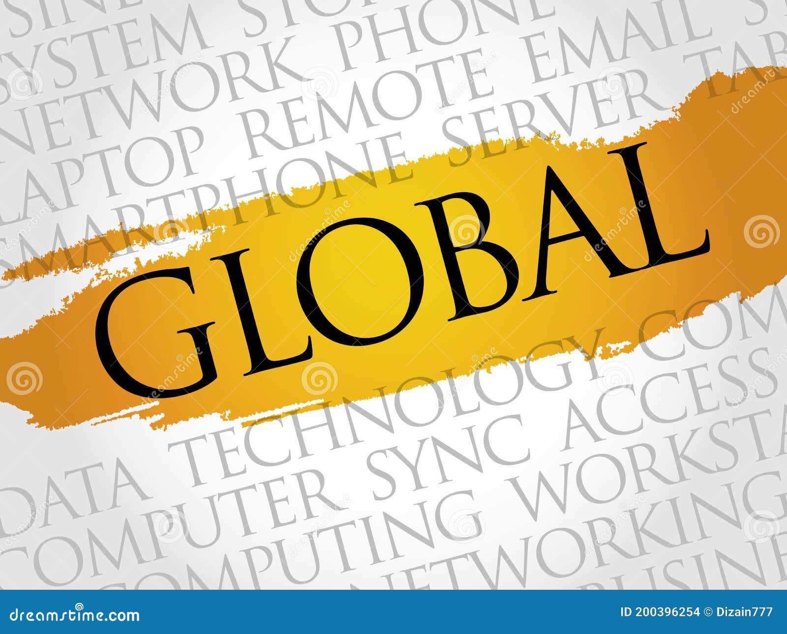Global word cloud stock illustration. Illustration of management ...