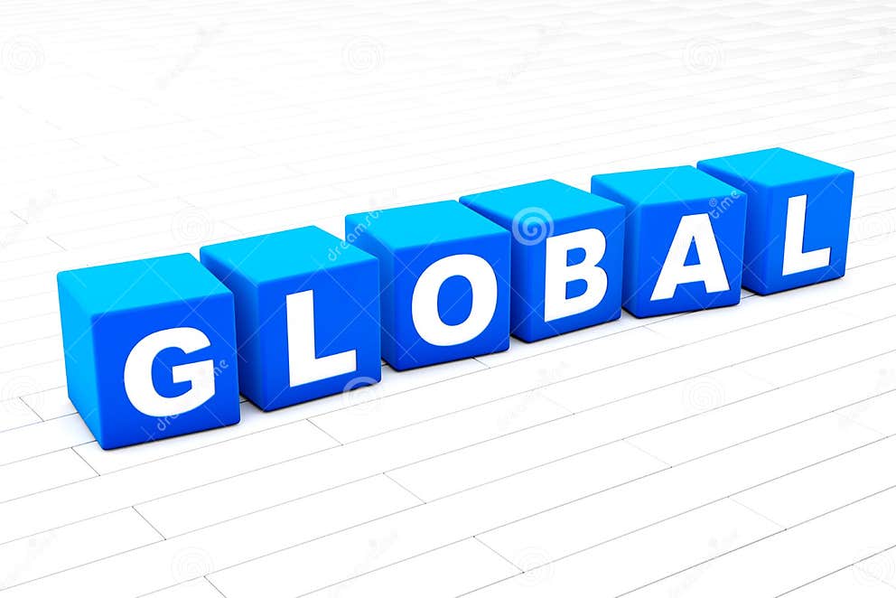 Global word illustration stock illustration. Illustration of future ...