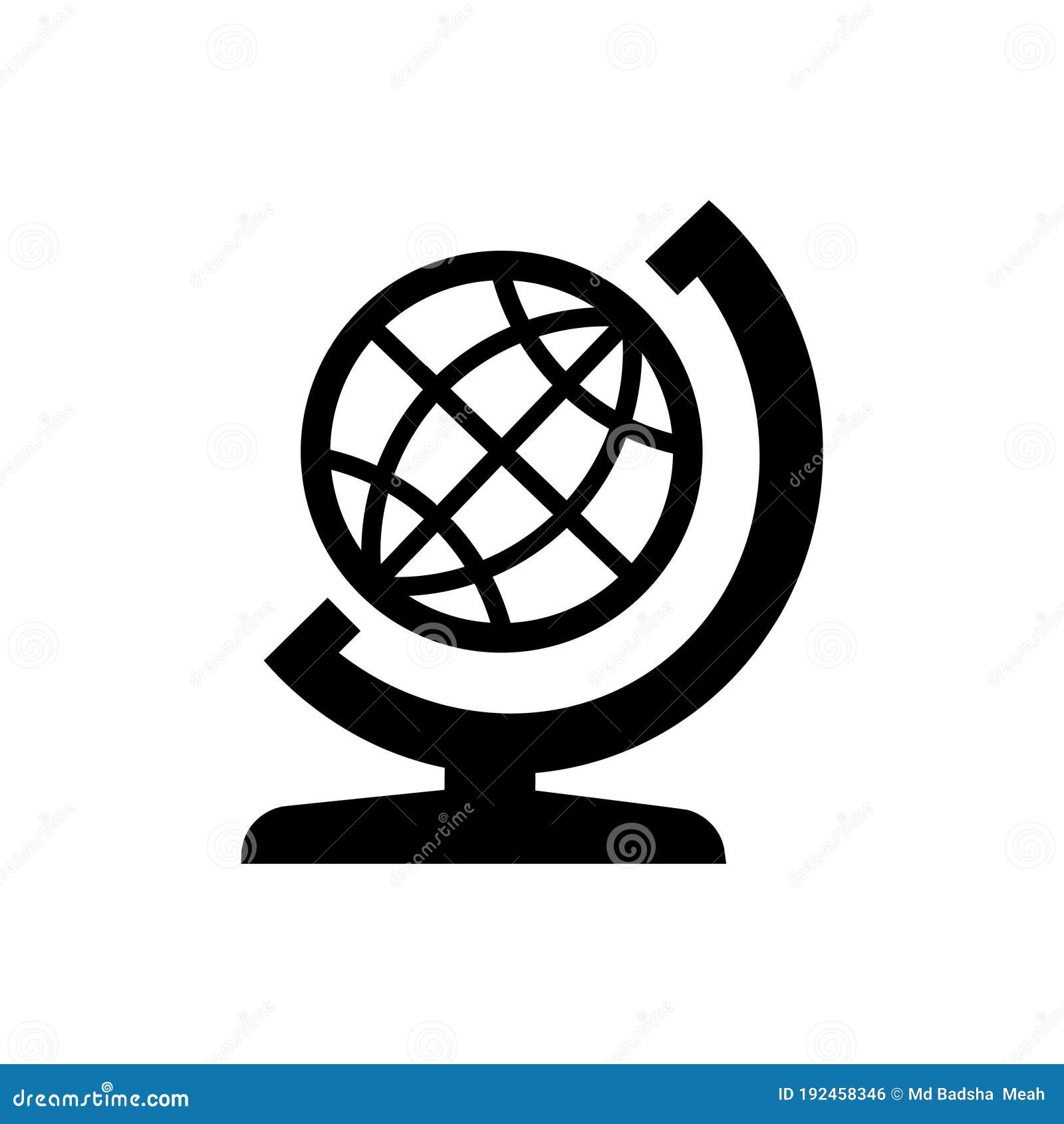 Global World Icon stock vector. Illustration of sign - 192458346