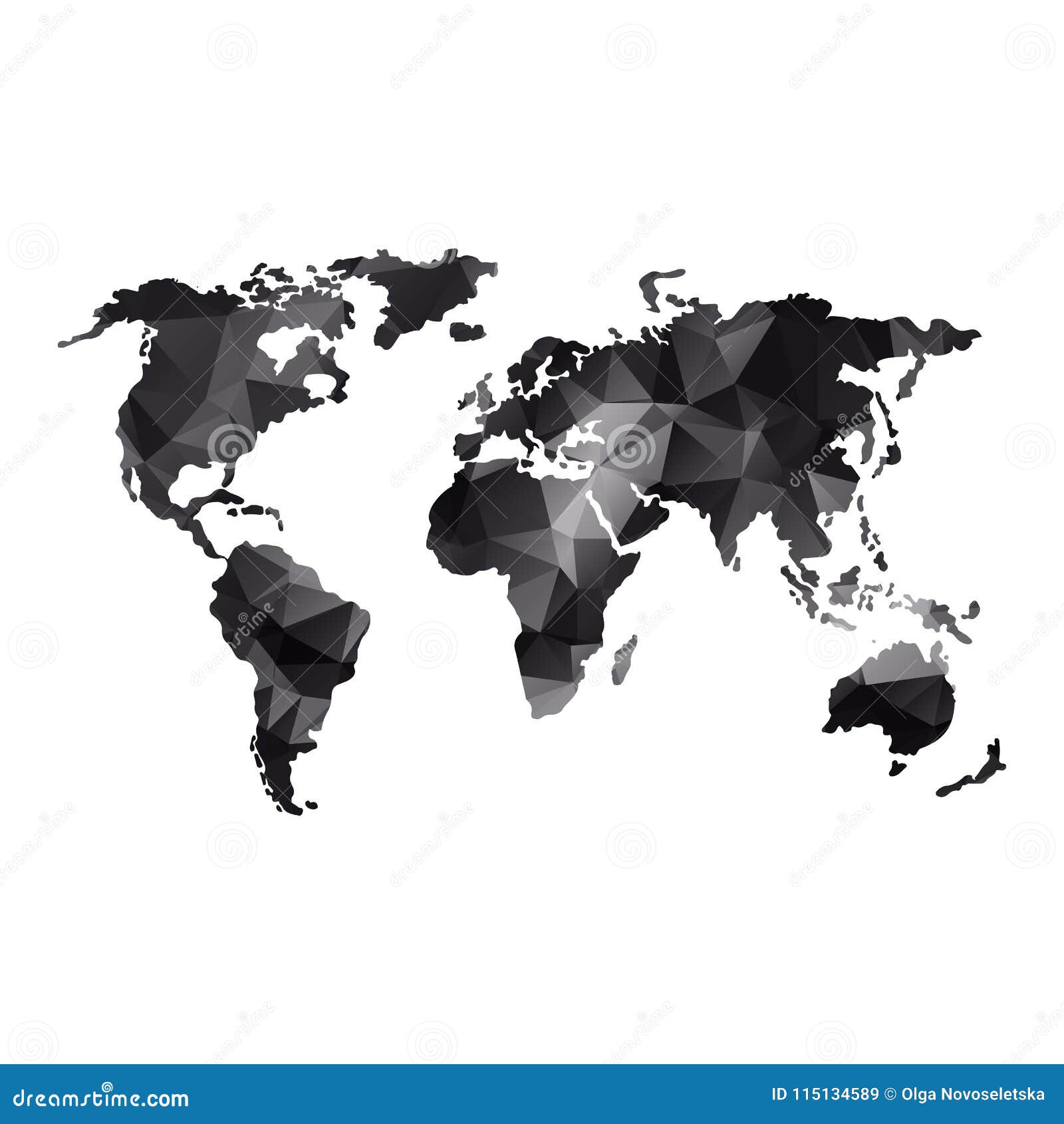 Low poly global world map stock vector. Illustration of background ...