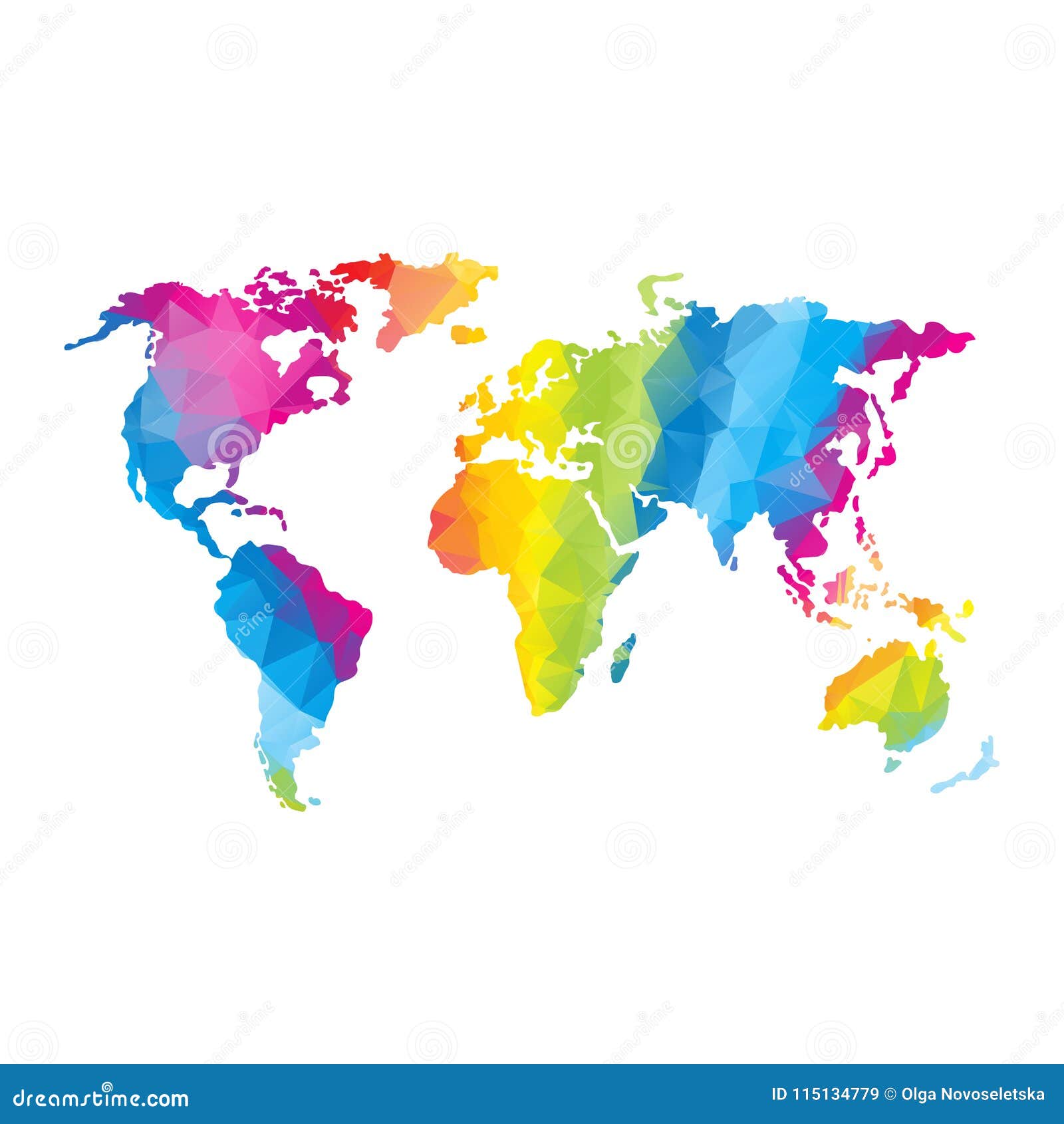 Low poly global world map stock vector. Illustration of modern - 115134779