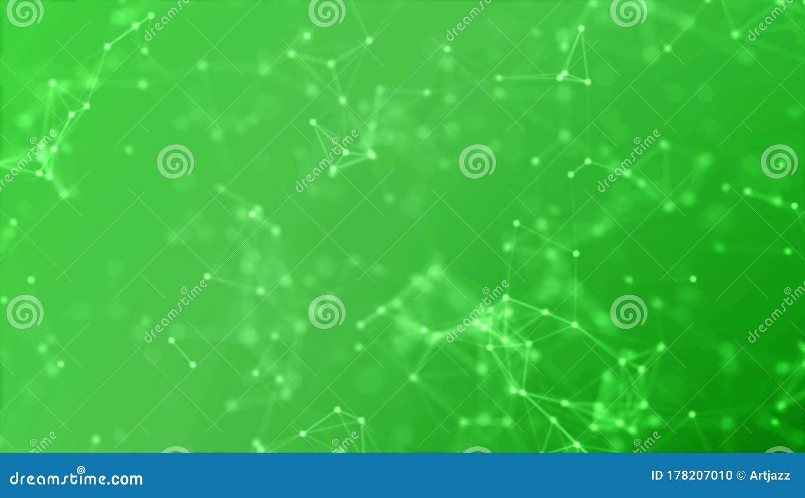 Blockchain Network Technology Futuristic Abstract Green Background ...