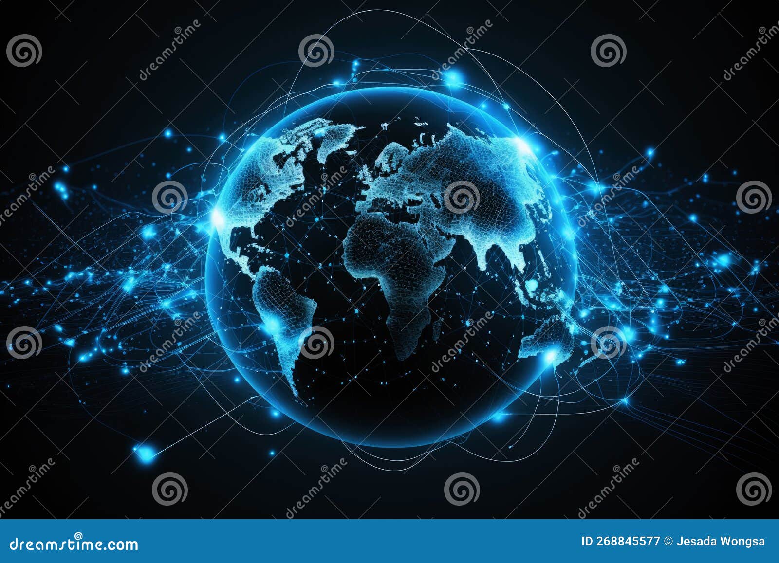 Global Worldwide Digital Data Network Line Infrastructure Concept for ...