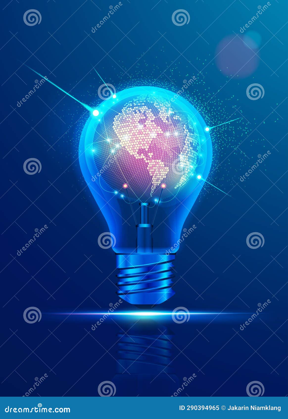GlobalBulb stock vector. Illustration of networking - 290394965