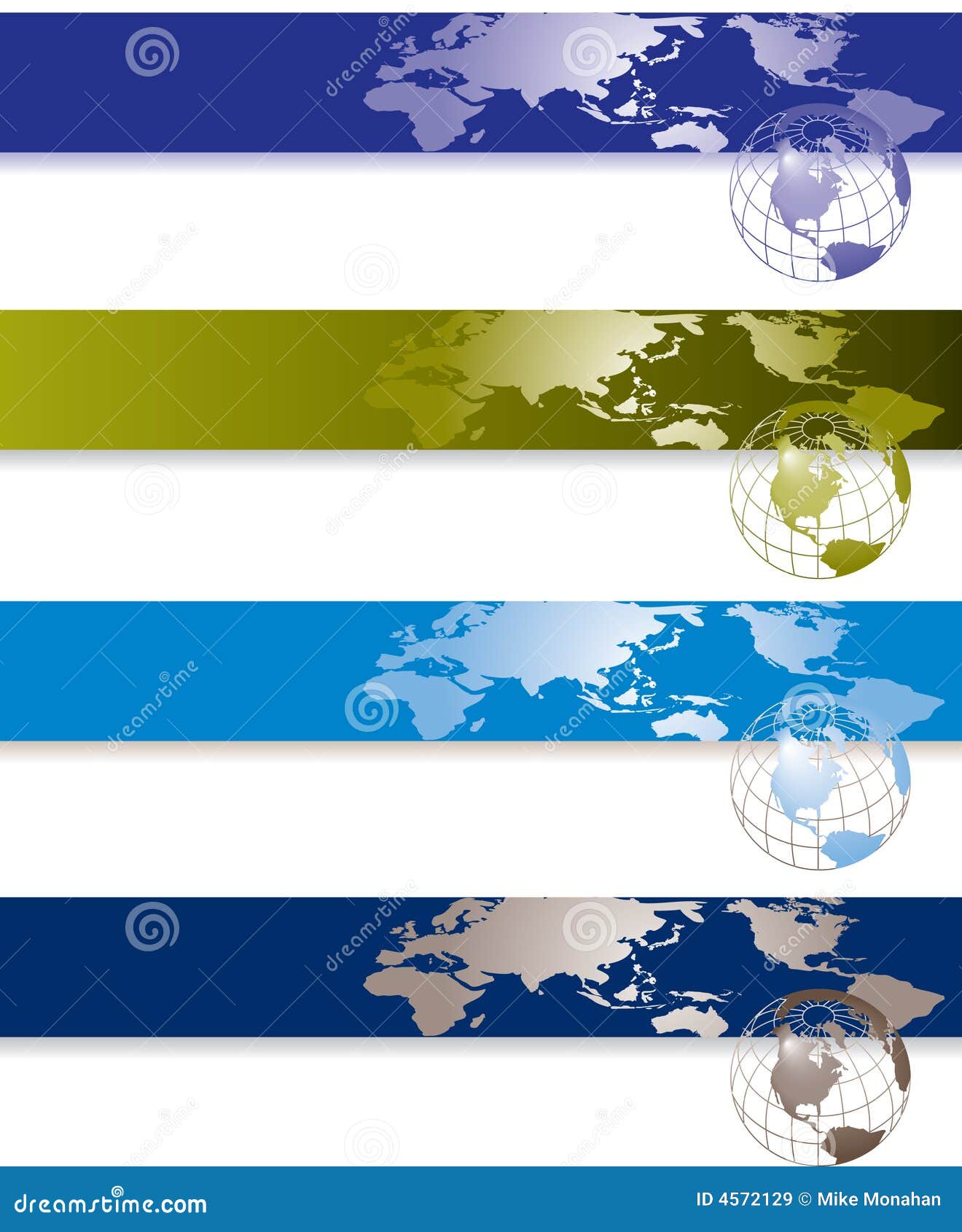 Globale banners vector illustratie. Illustration of illustratie - 4572129