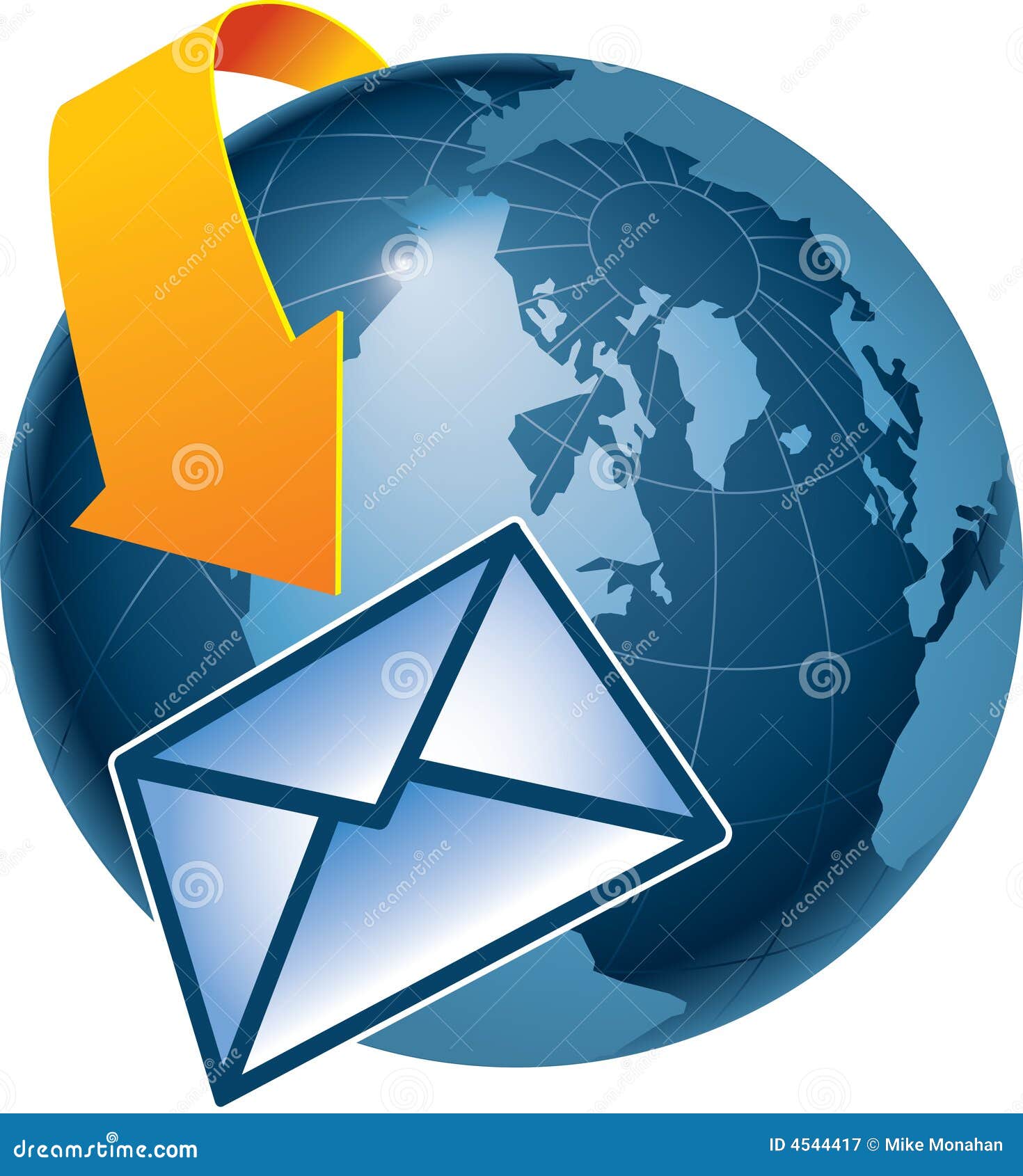Globale E-mail vector illustratie. Illustration of knoop - 4544417