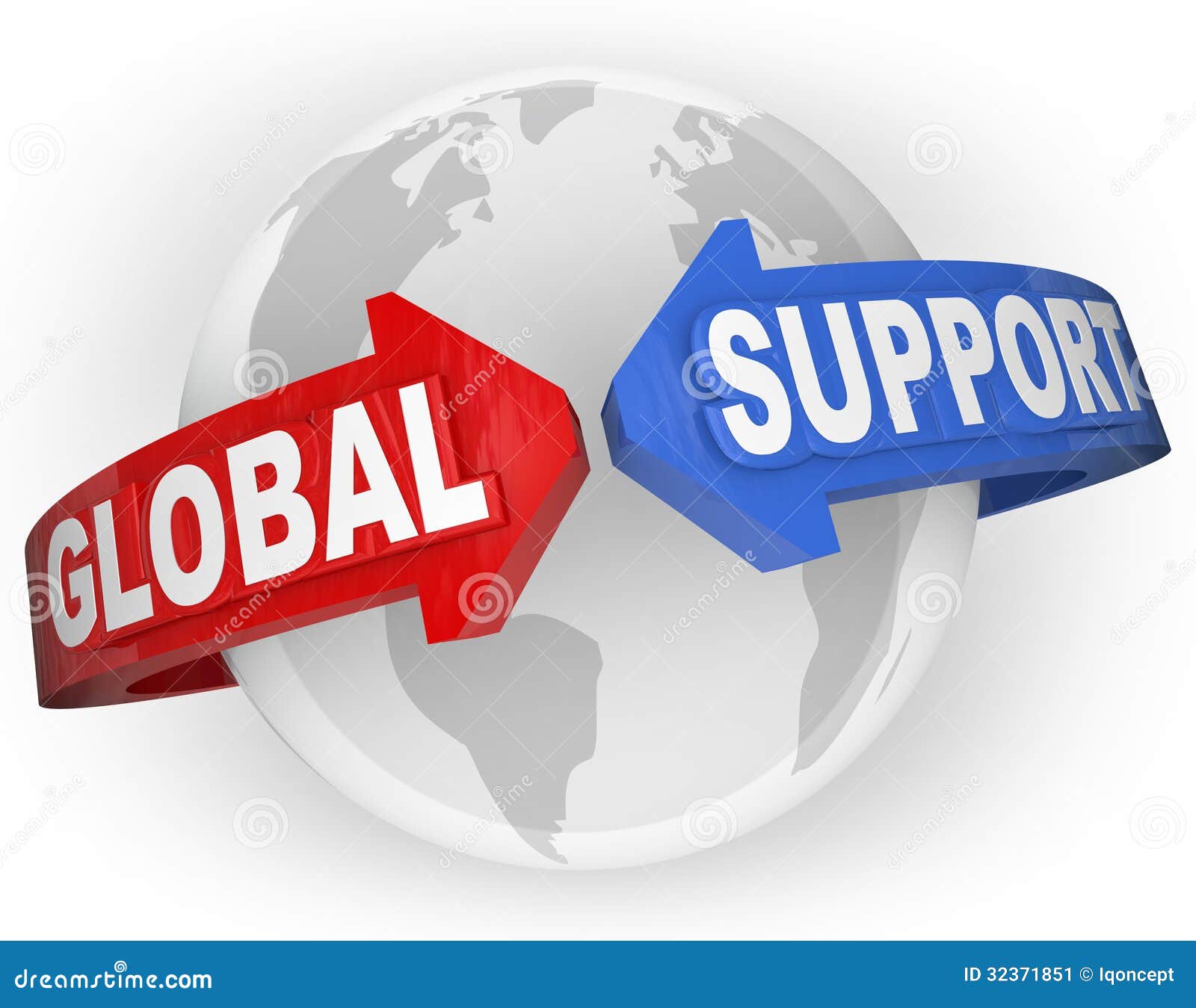 Globale Steunpijlen Rond Wereld Internationale Hulp Stock Illustratie ...