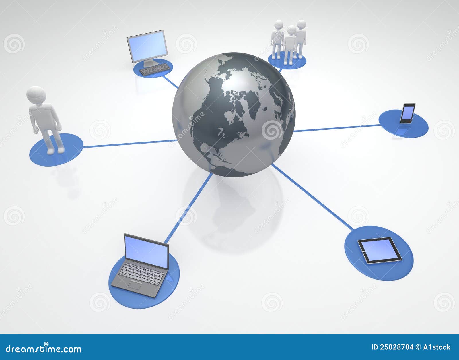 Globale Vernetzte Einheiten Und Gemeinschaften Stock Abbildung ...