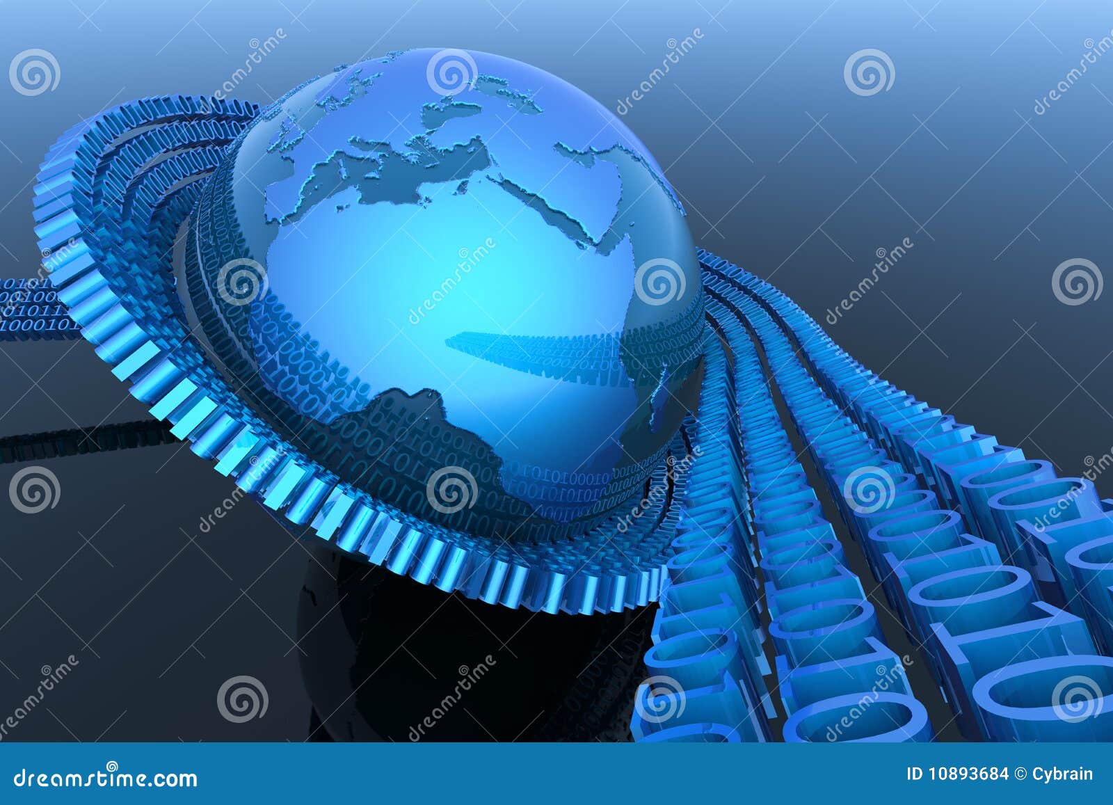Globaler Datenfluss stock abbildung. Illustration von faser - 10893684