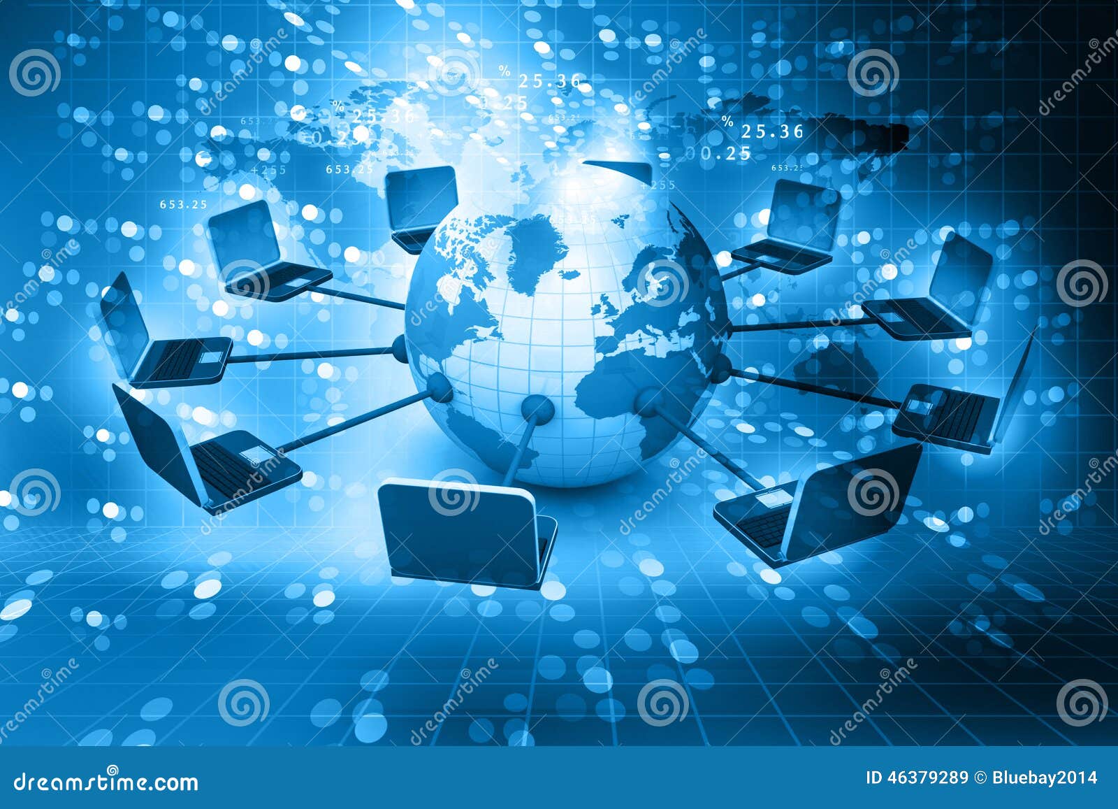 Globales Computernetz stockbild. Bild von masse, internet - 46379289