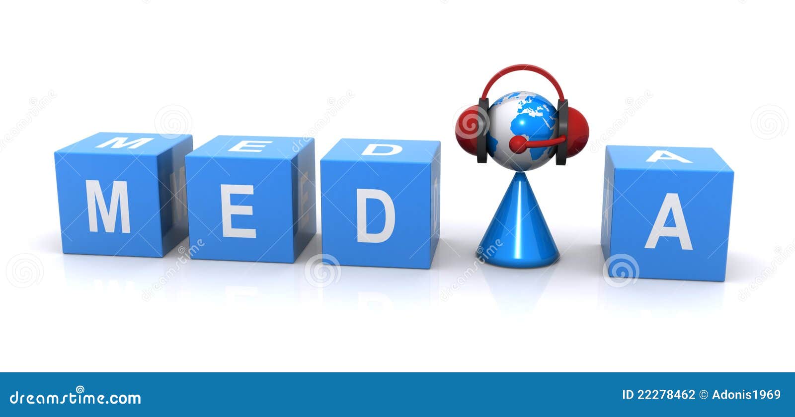 Globales Mediazeichen stock abbildung. Illustration von dimensional ...