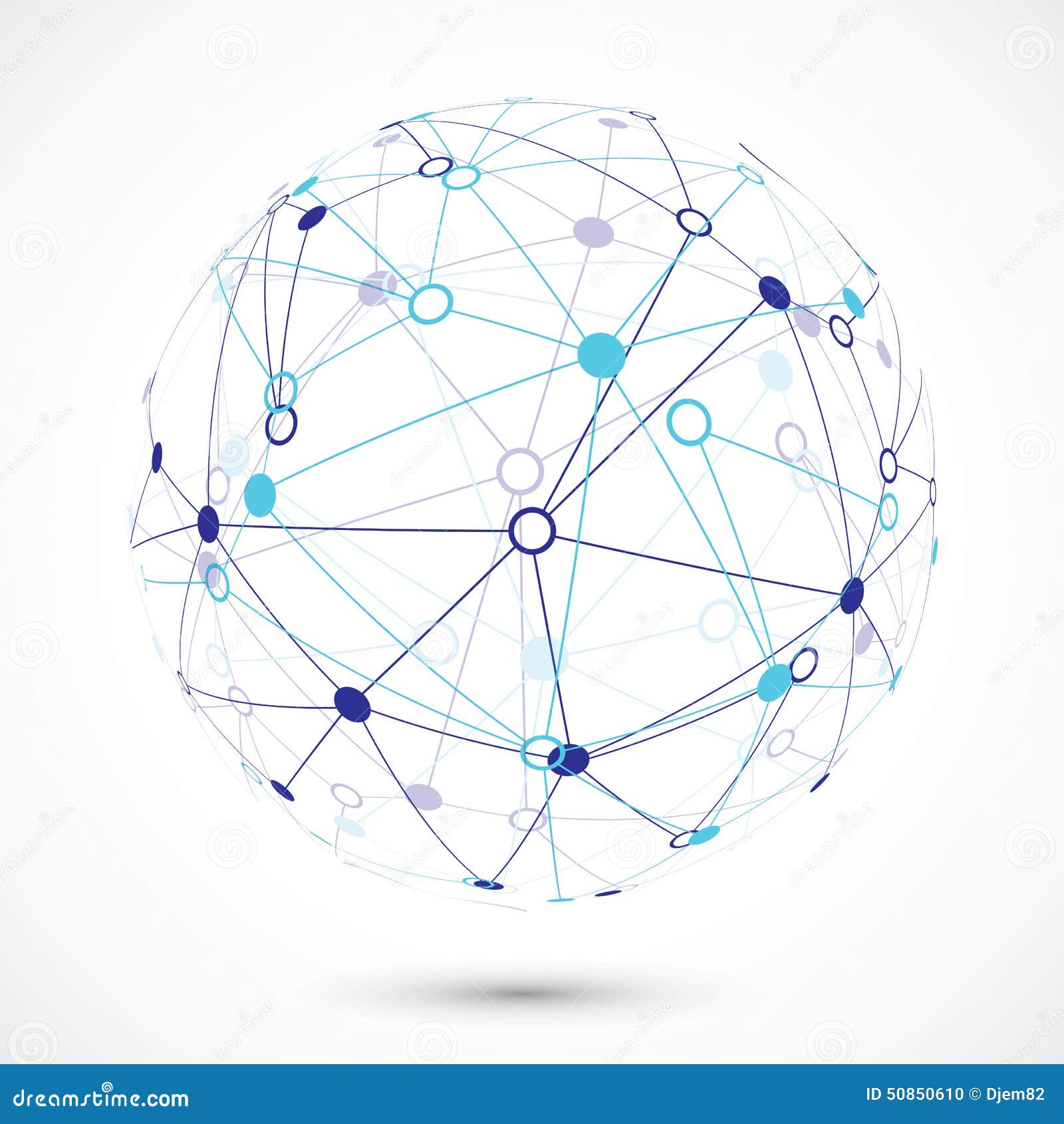 Globales Netzwerk vektor abbildung. Illustration von satellit - 50850610