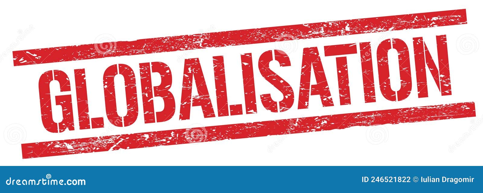 GLOBALISATION Text on Red Grungy Rectangle Stamp Stock Illustration ...