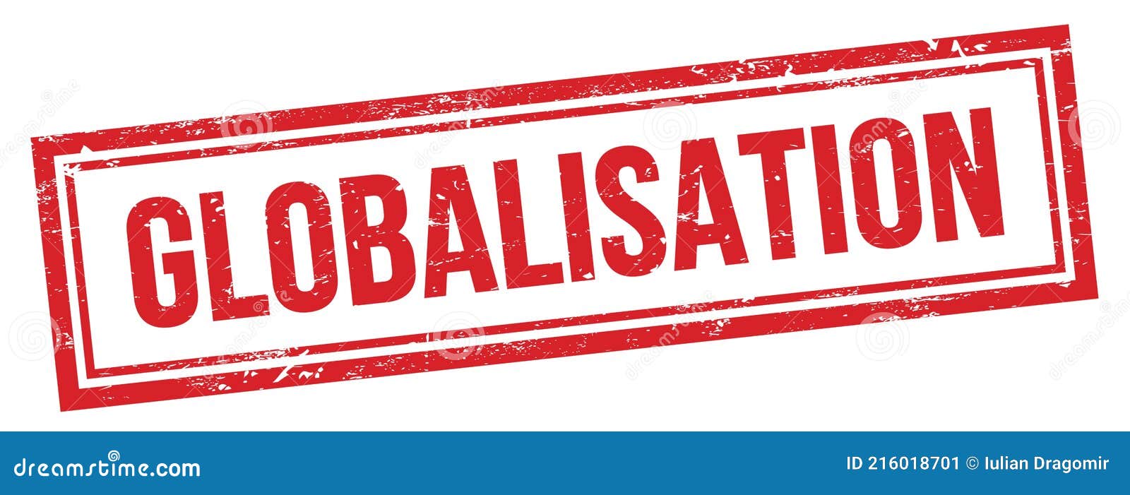 GLOBALISATION Text on Red Grungy Vintage Stamp Stock Illustration ...