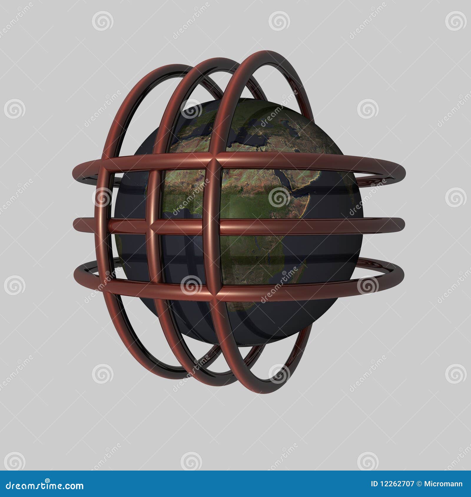 Globalization - 3D stock illustration. Illustration of digital - 12262707