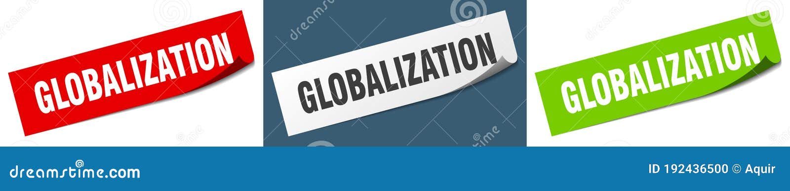 Globalization Banner. Globalization Speech Bubble Label Set. Stock ...