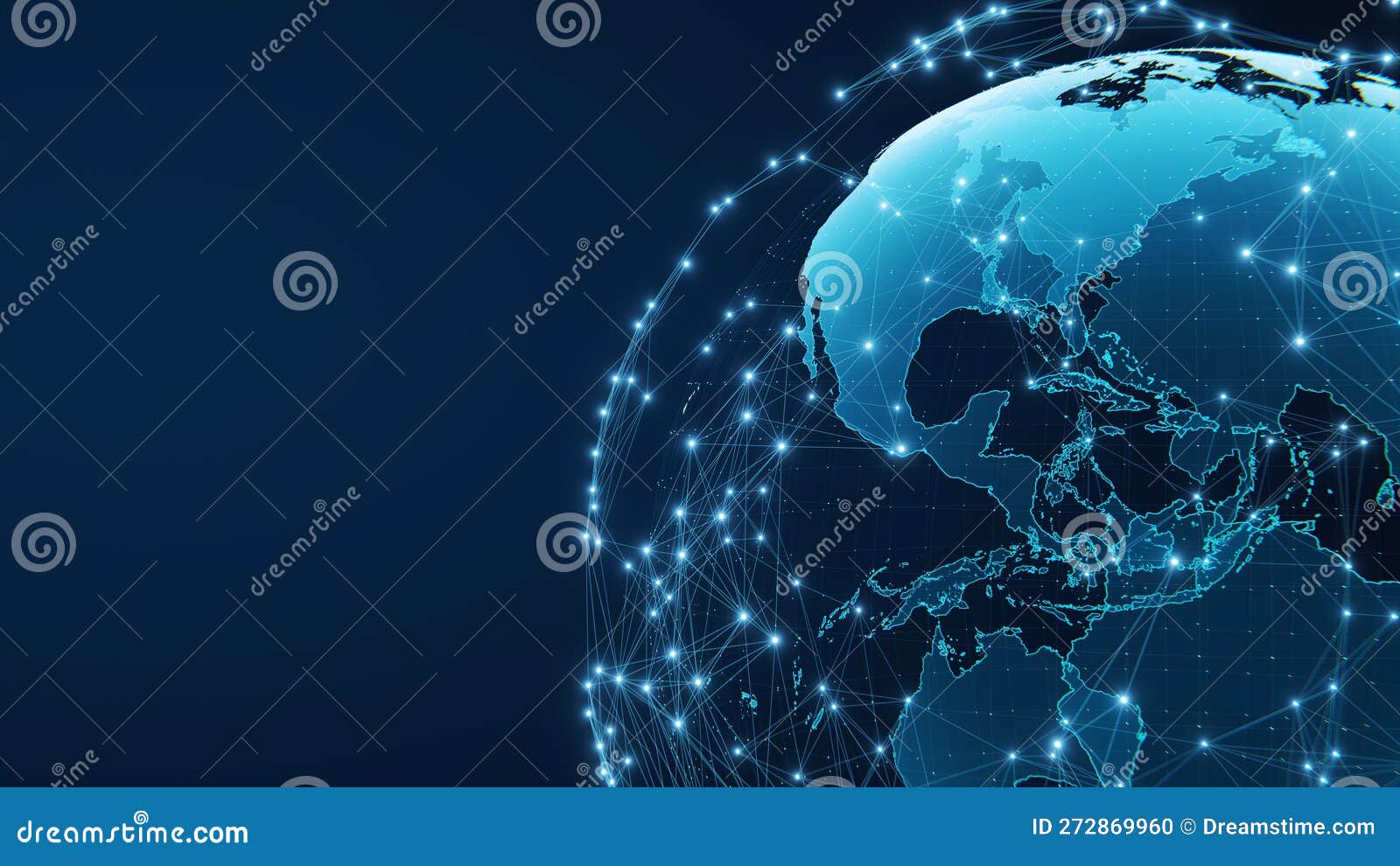 Globalization and Communication Concept. Earth and Luminous Rays. 3d ...