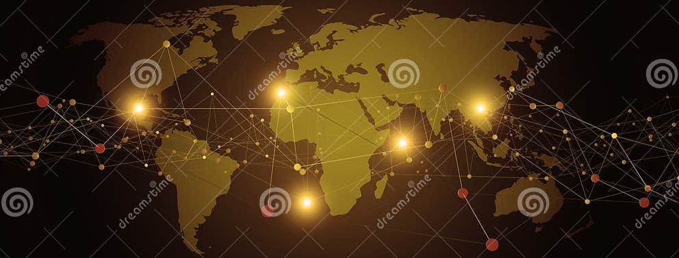 Globalization and Communication Concept. Earth and Luminous Rays. 3d ...