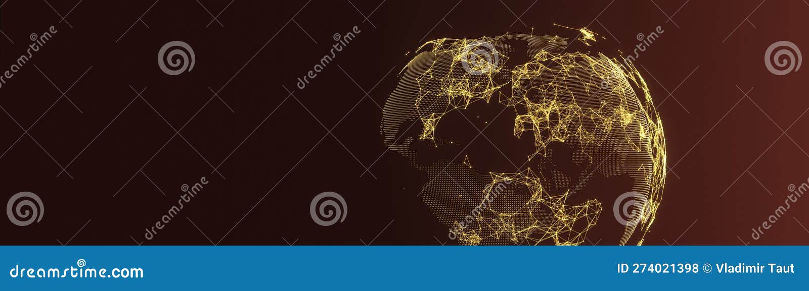 Globalization and Communication Concept. Earth and Luminous Rays. 3d ...