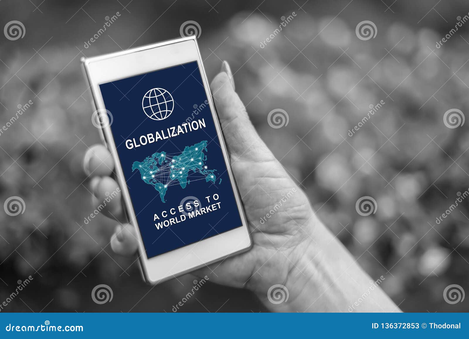 Globalization Concept on a Smartphone Stock Image - Image of ...