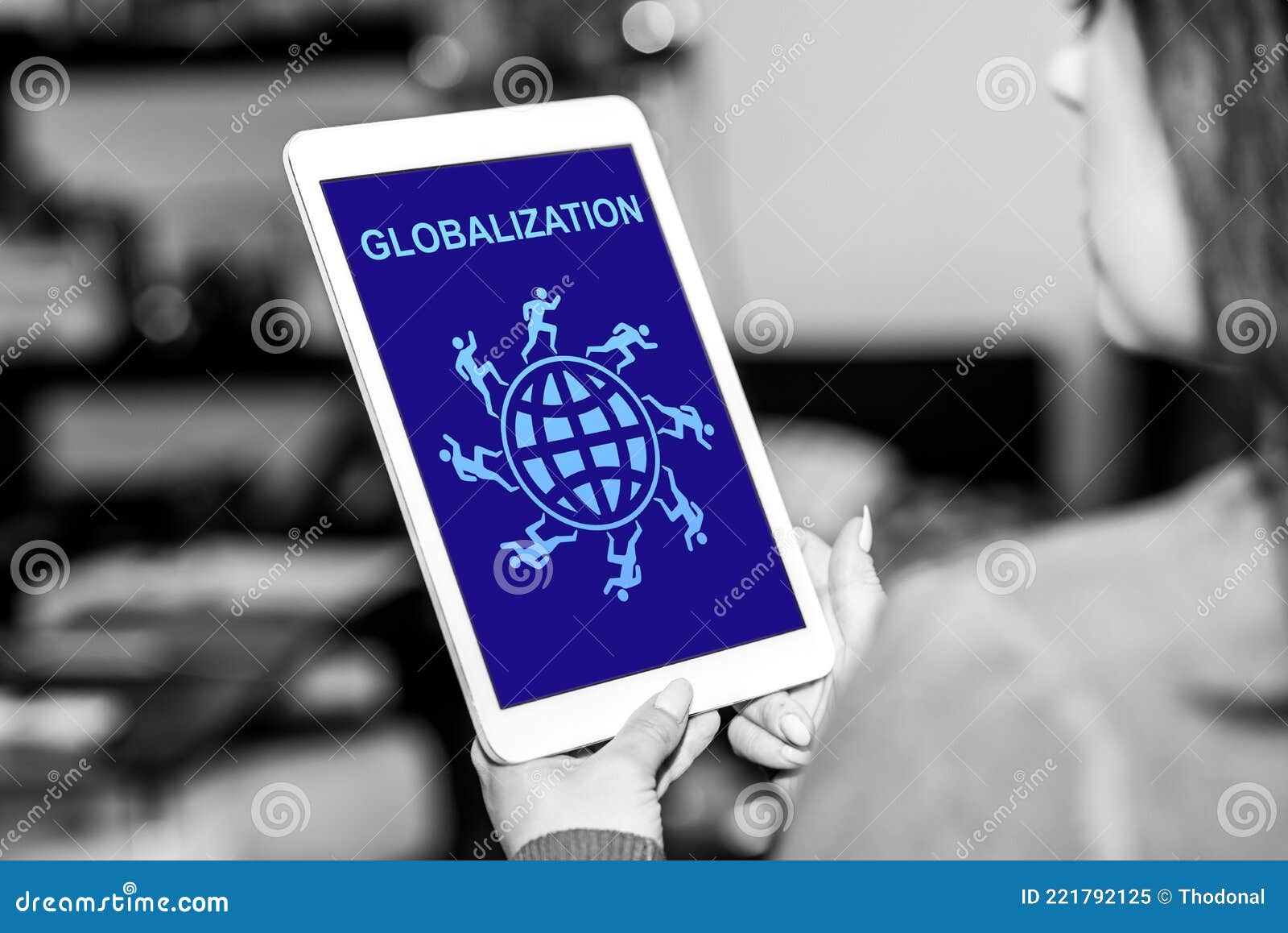 Globalization Concept on a Tablet Stock Image - Image of professional ...