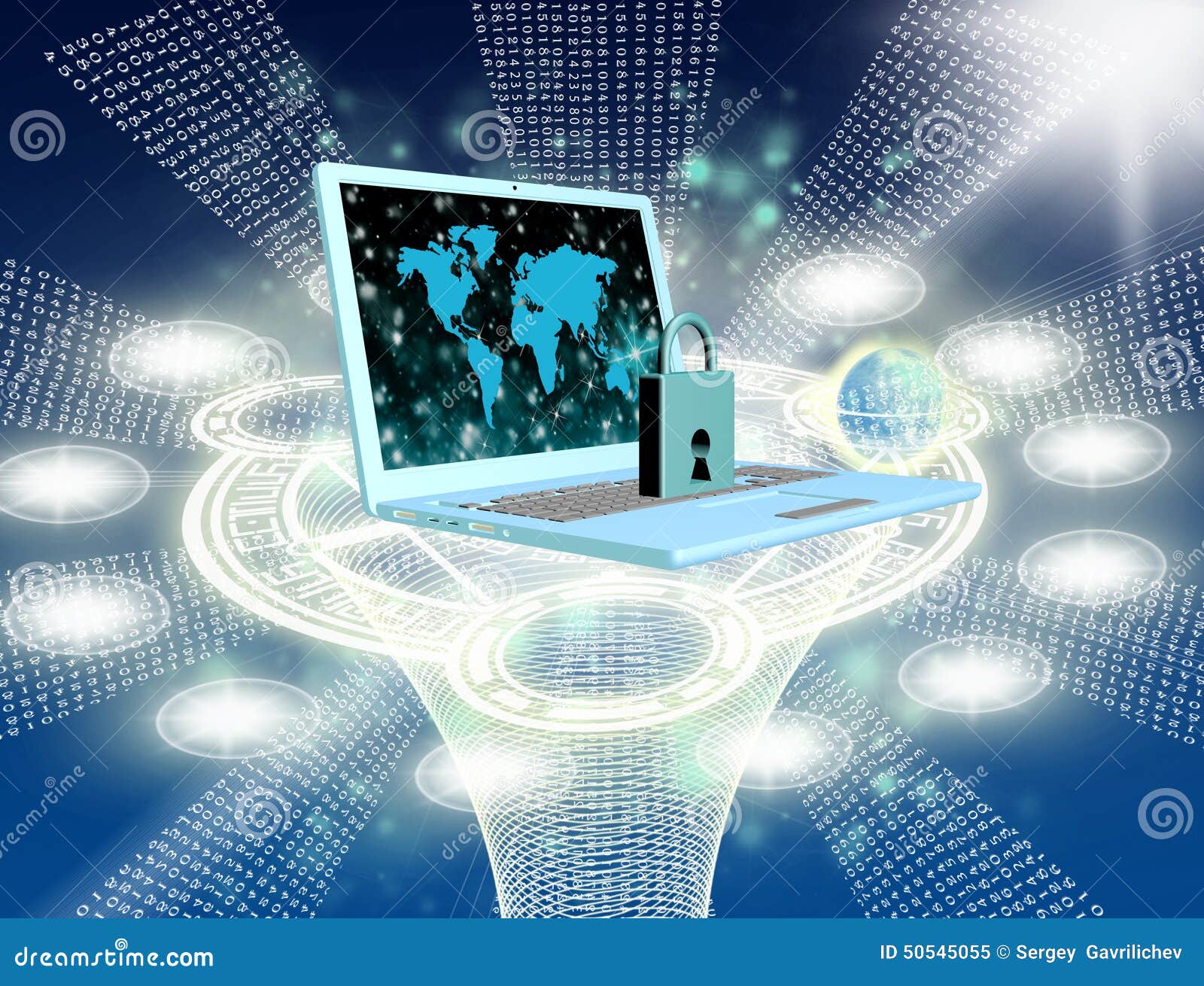 Globalization Connection Internet Technology. Stock Illustration ...