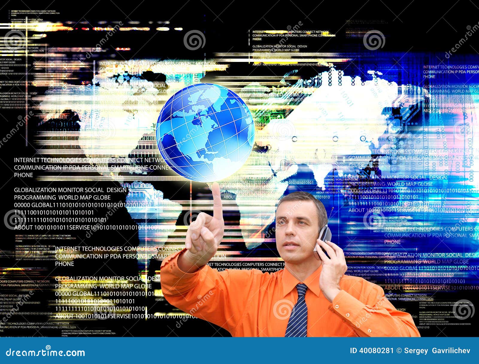 Globalization Connection Internet Technology Stock Image - Image of ...