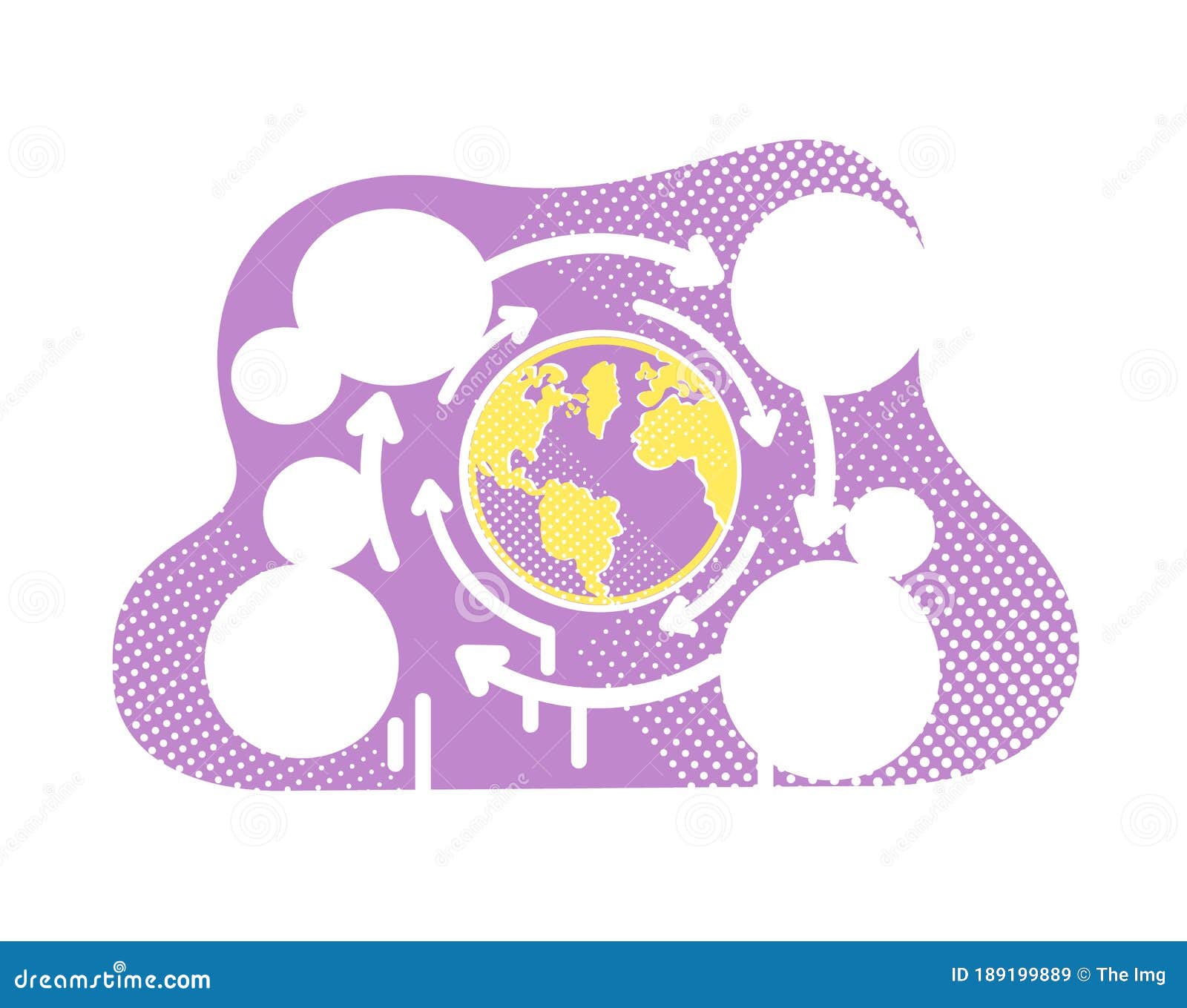 Globalization Flat Concept Vector Illustration Stock Vector ...