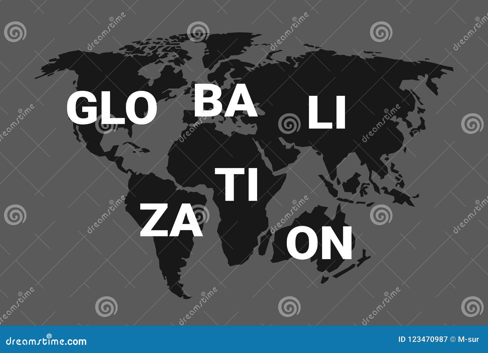 Globalization and Globalized World Stock Vector - Illustration of ...